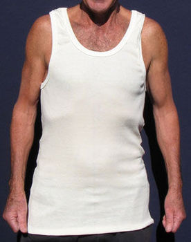 Fine merino wool & cotton singlet